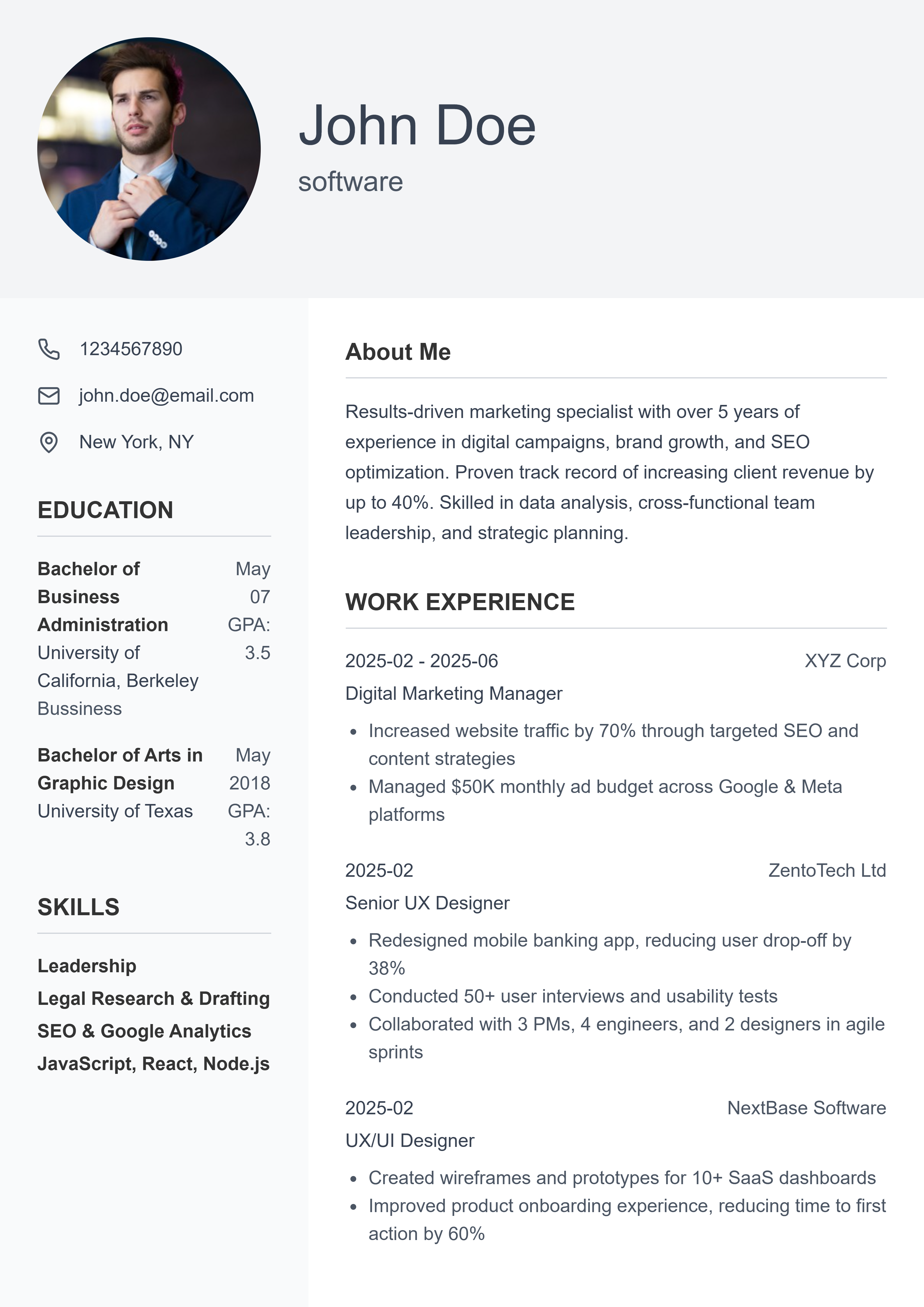 Resume Templates | ResumePixel